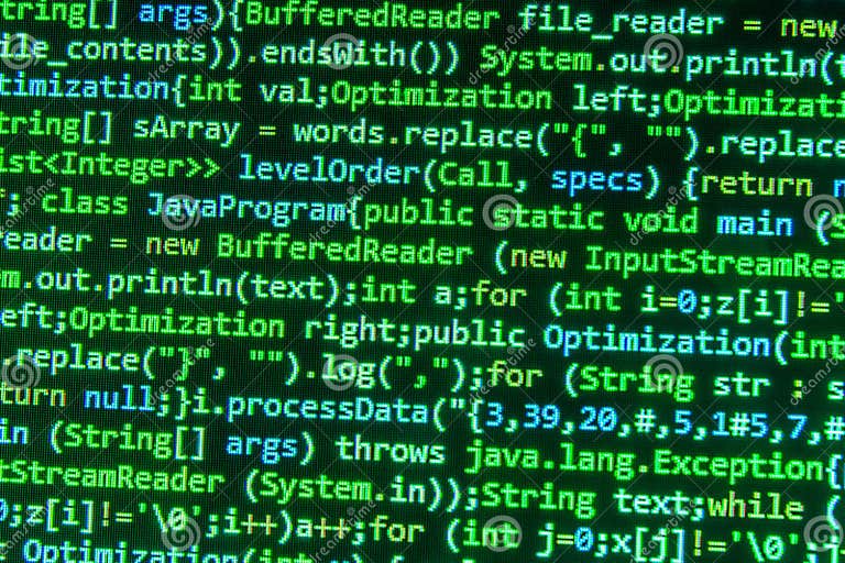 Coding Programming Source Code Screen. Stock Photo - Image of banner ...