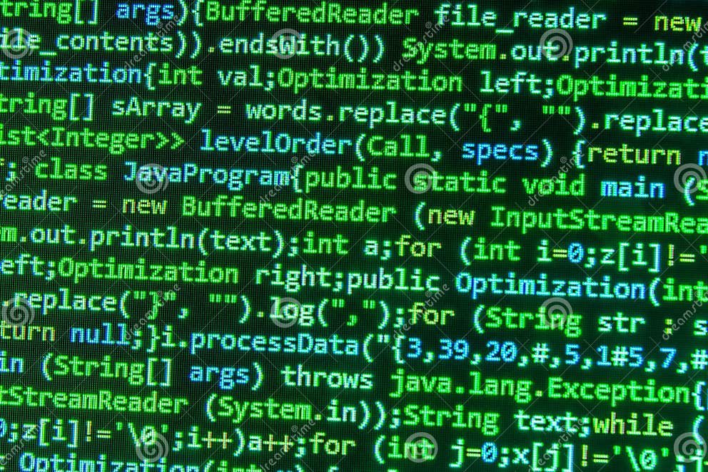 Coding Programming Source Code Screen. Stock Photo - Image of banner ...
