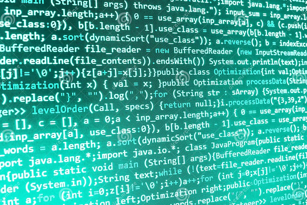 Coding Programming Source Code Screen. Stock Photo - Image of developer ...