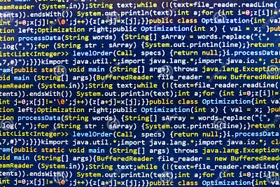 Coding Programming Source Code Screen. Stock Image - Image of data ...