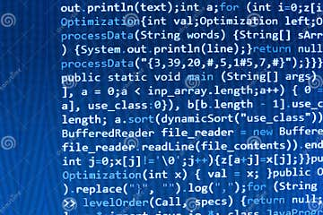 Coding Programming Source Code Screen. Stock Photo - Image of ...
