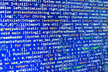 Coding Programming Source Code Screen. Stock Photo - Image of coding ...