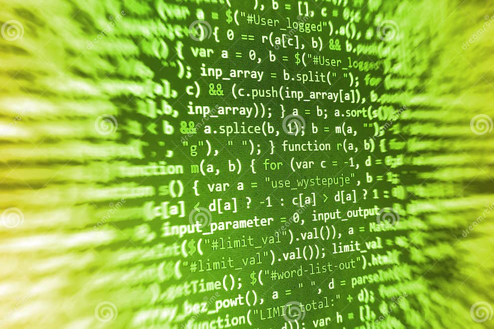 Coding Programming Source Code Screen Stock Illustration Illustration Of Business Developer