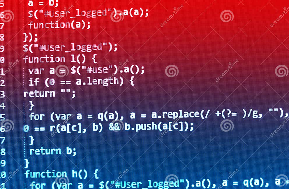 Coding Programming Source Code Screen. Stock Illustration - Illustration of code, design: 51730657