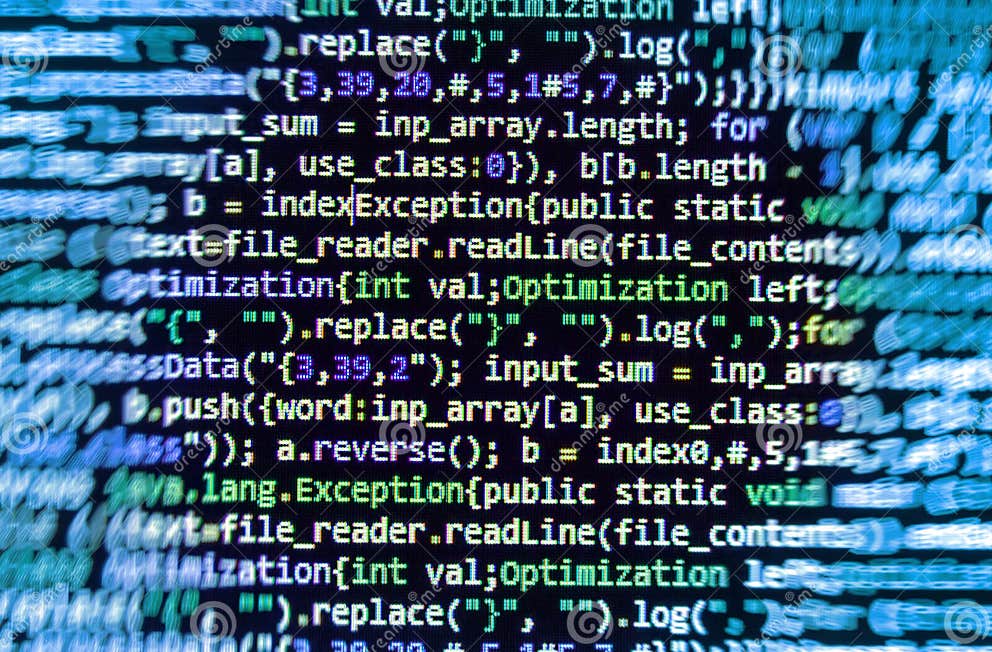 Coding Programming Source Code Screen Stock Illustration 5948