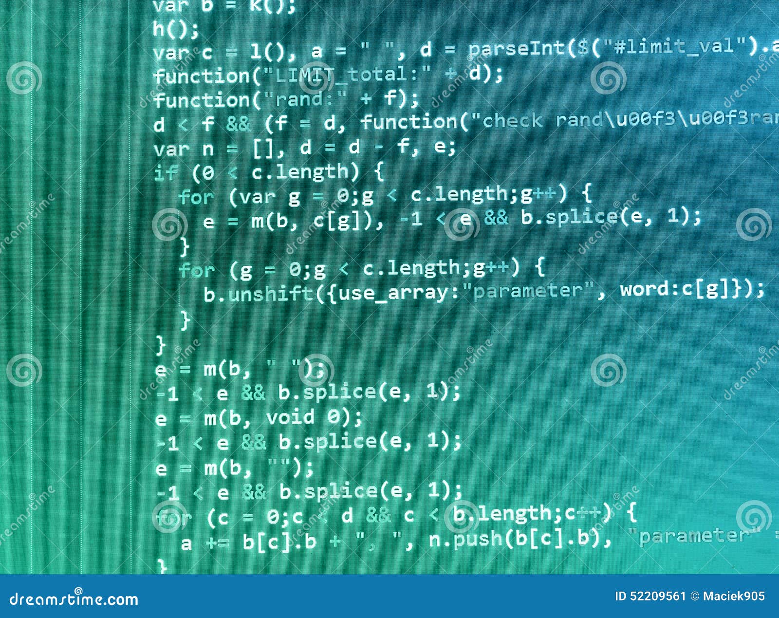 Coding Programming Source Code Screen Stock Image Image Of Bits Binary 52209561 3432