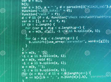 Coding Programming Source Code Screen. Stock Image - Image of bits, binary: 52209561