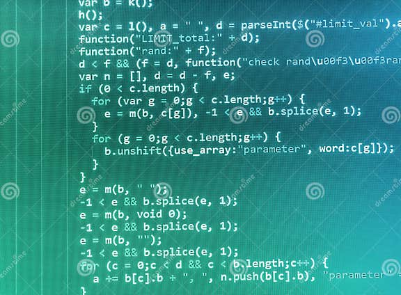 Coding Programming Source Code Screen. Stock Image - Image of bits, binary: 52209561