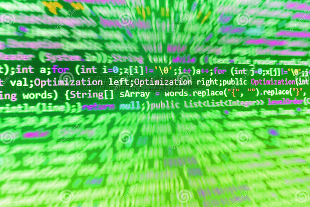 Coding Programming Source Code Screen. Stock Image - Image of code ...
