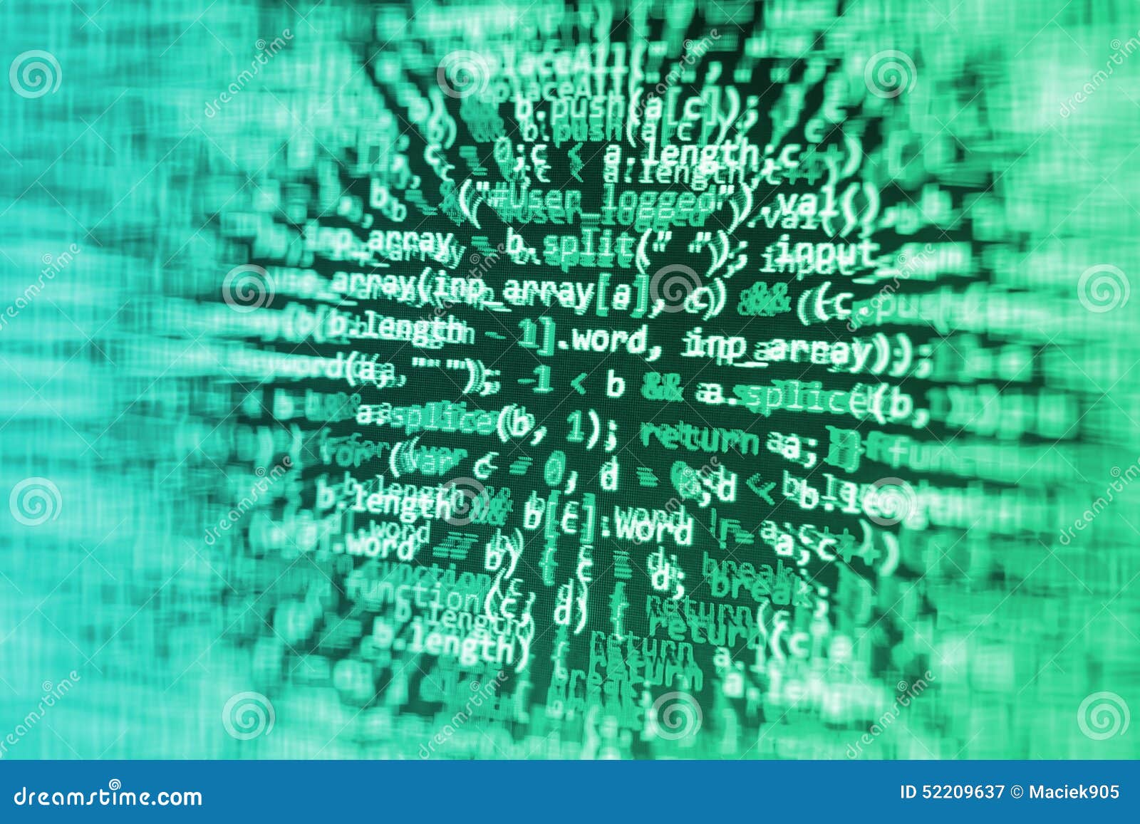 Coding Programming Source Code Screen Stock Image Image Of Digital Hexagon 52209637