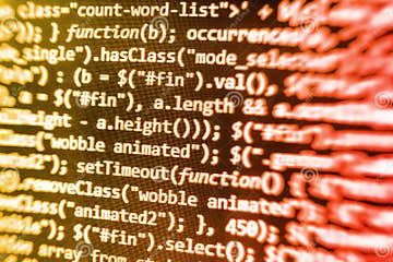 Coding Programming Source Code Screen. Stock Photo - Image of active ...