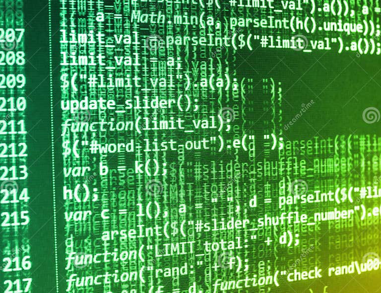 Coding Programming Source Code Screen. Stock Illustration - Illustration of high, glow: 52395686