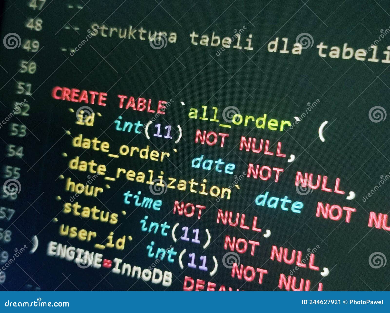 Coding Programming Source Code Screen. Abstract Technology Background ...