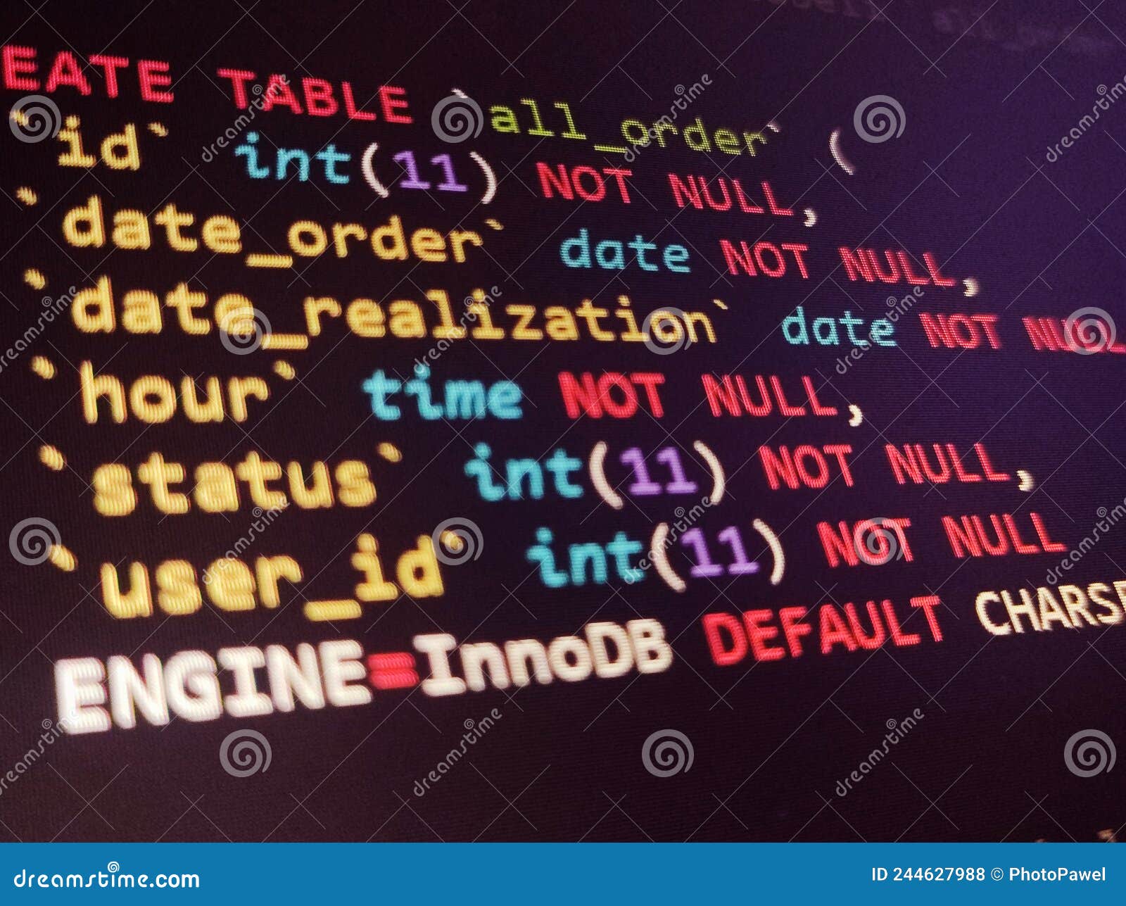 Coding Programming Source Code Screen. Abstract Technology Background ...