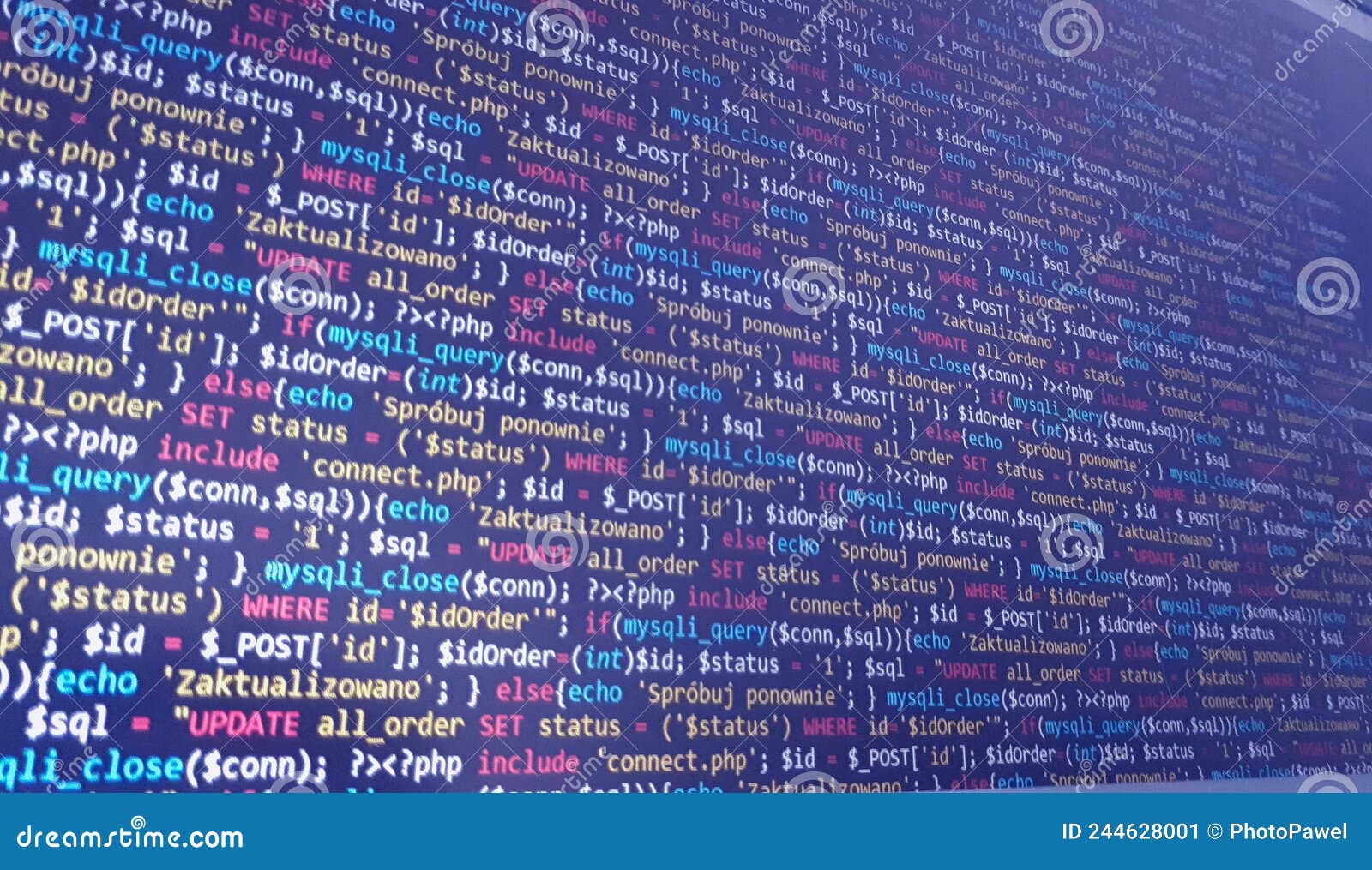 Coding Programming Source Code Screen. Abstract Technology Background. Cyber Attack or Security ...