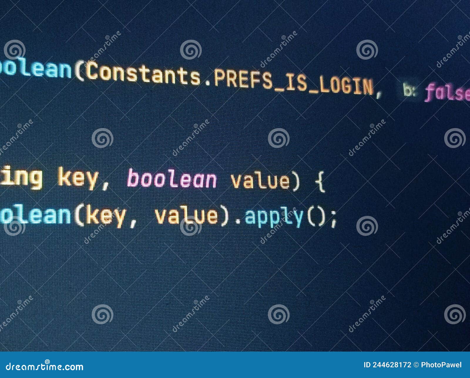Coding Programming Source Code Screen. Abstract Technology Background ...