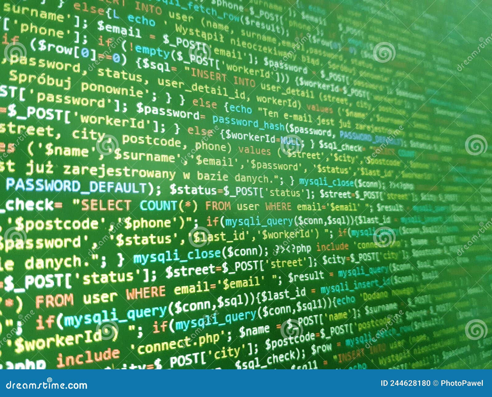 Coding Programming Source Code Screen Abstract Technology Background