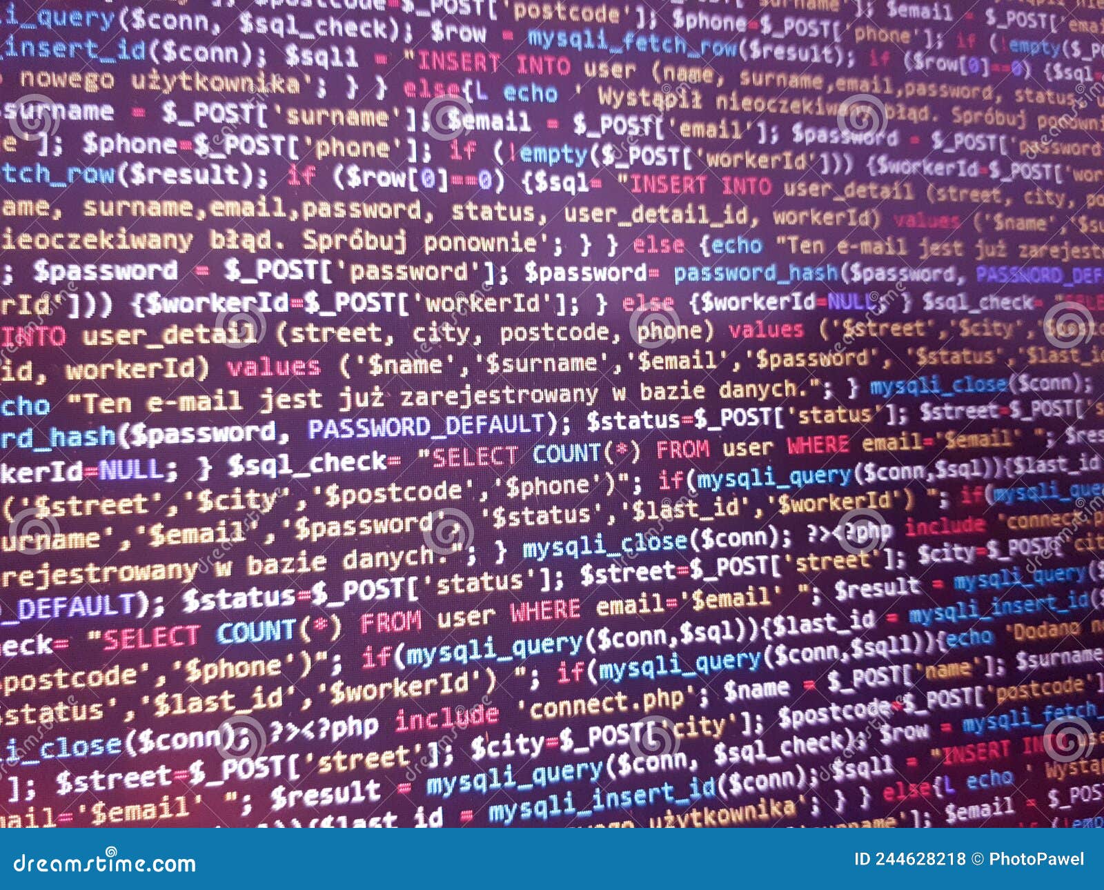 Coding Programming Source Code Screen. Abstract Technology Background. Cyber Attack or Security ...