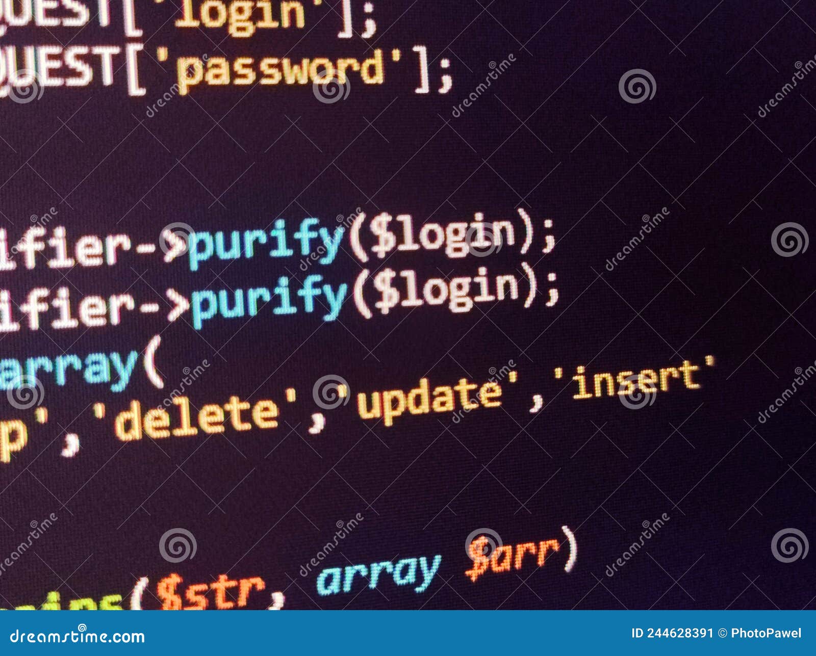 Coding Programming Source Code Screen. Abstract Technology Background. Cyber Attack or Security ...