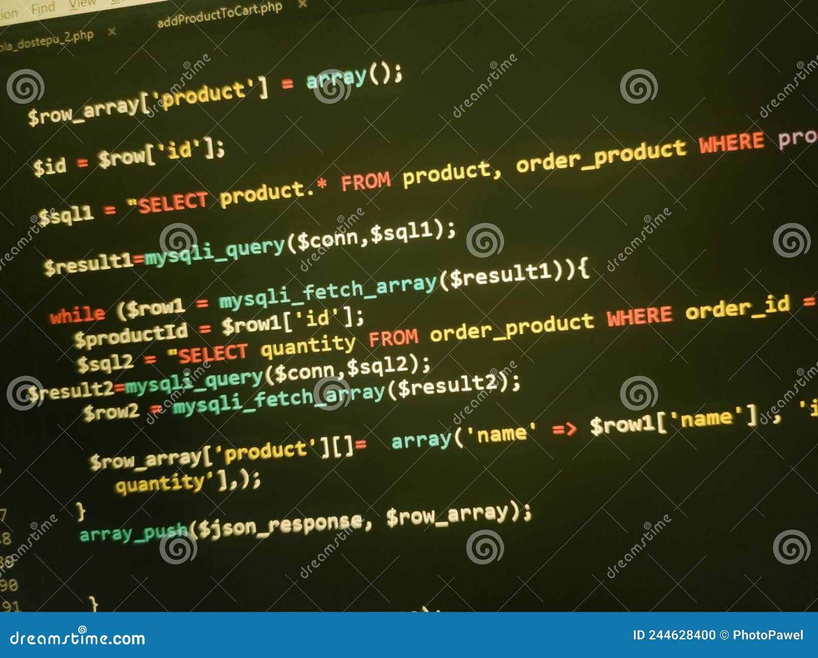 Coding Programming Source Code Screen Abstract Technology Background Cyber Attack Or Security