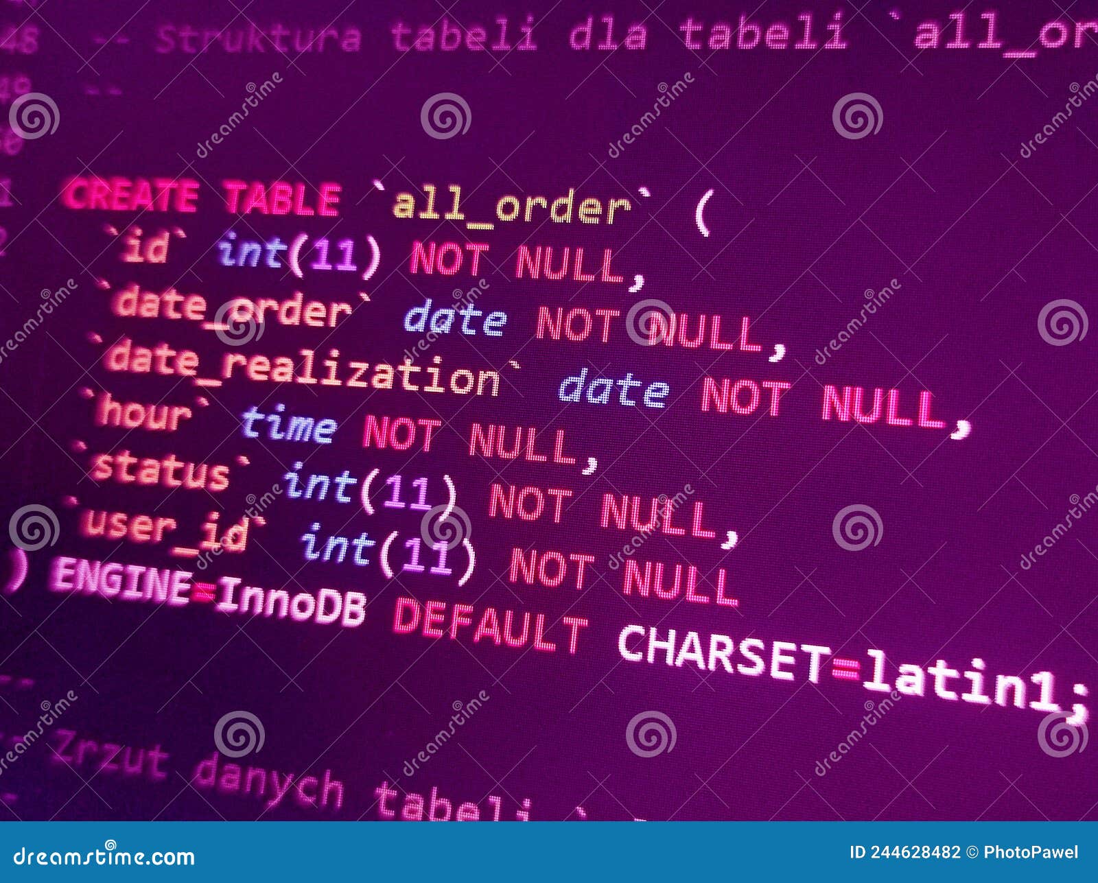 Coding Programming Source Code Screen. Abstract Technology Background ...
