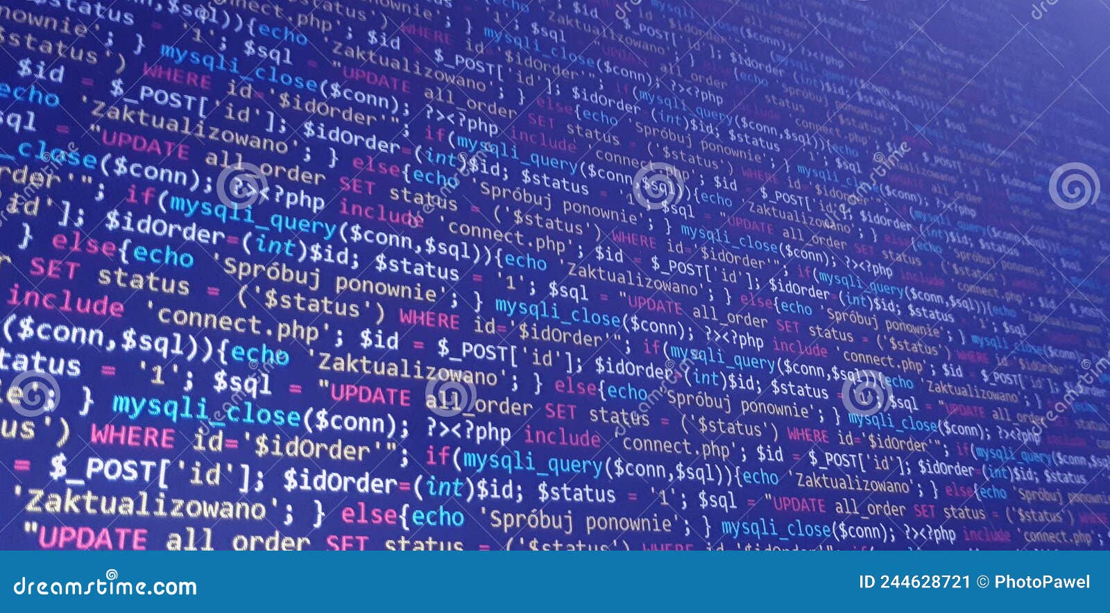 Coding Programming Source Code Screen. Abstract Technology Background. Cyber Attack or Security ...