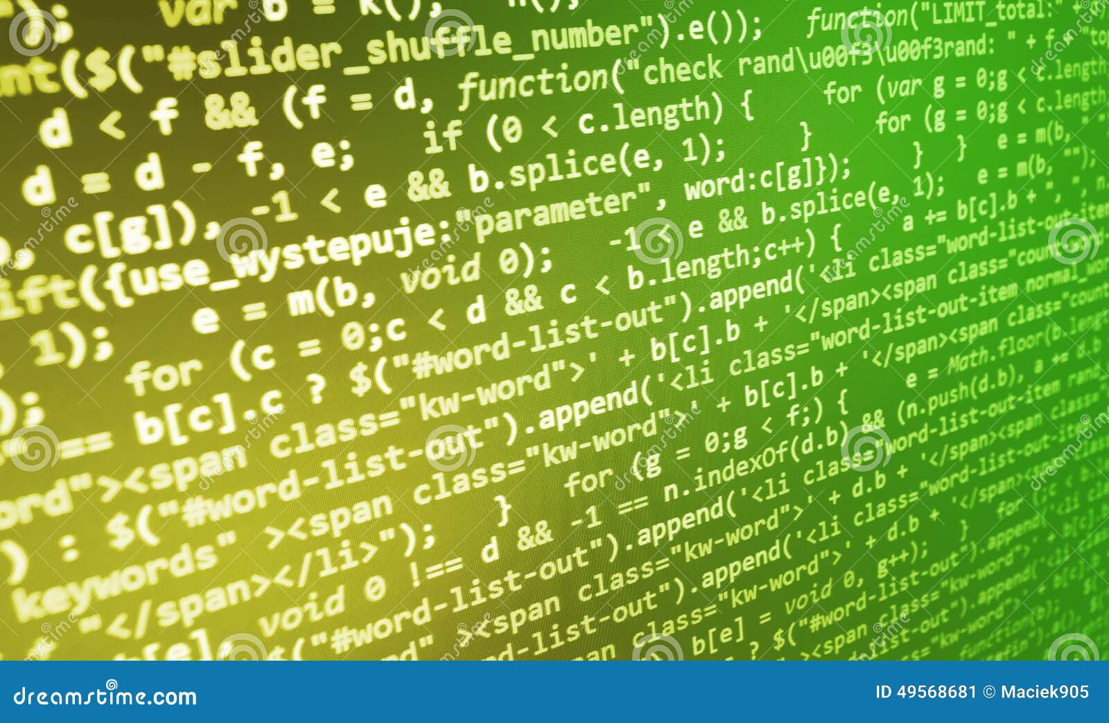 Coding Programming Source Code Screen Colorful Abstract Data Display Software Developer Web