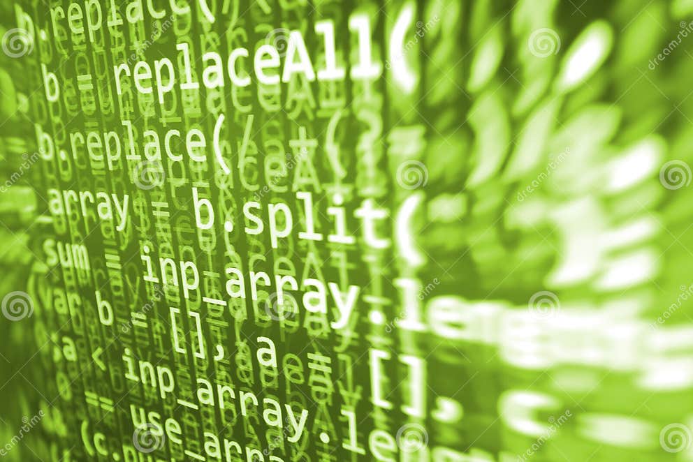 Coding Programming Source Code Screen. Colorful Abstract Data Display ...