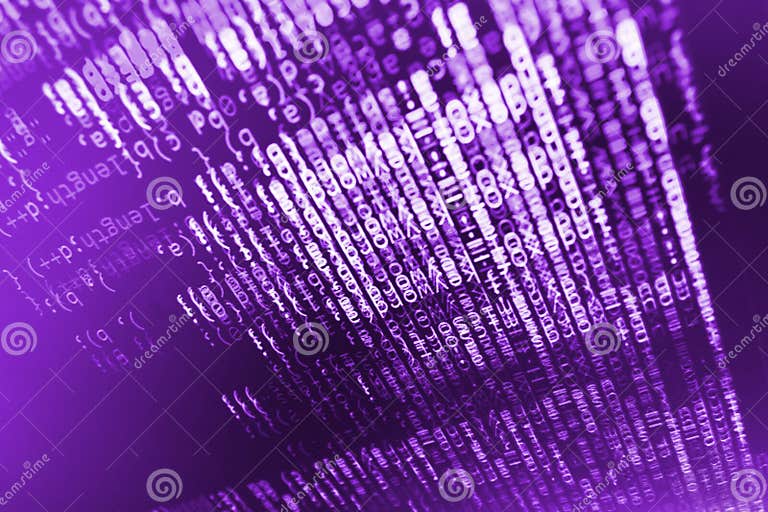 Coding Programming Source Code Screen. Colorful Abstract Data Display ...
