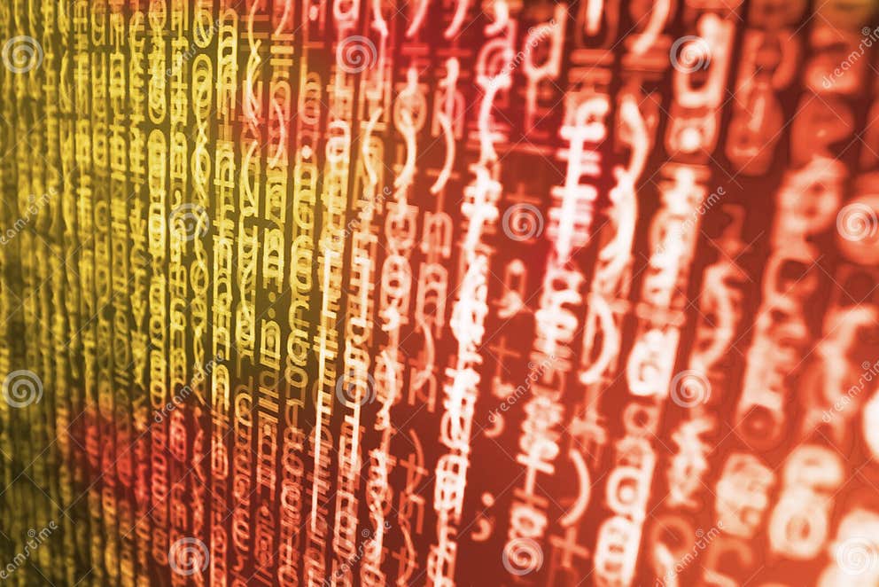 Coding Programming Source Code Screen. Colorful Abstract Data Display ...