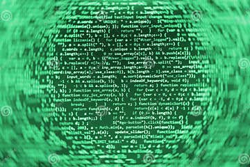 Coding Programming Source Code Screen. Colorful Abstract Data Display ...