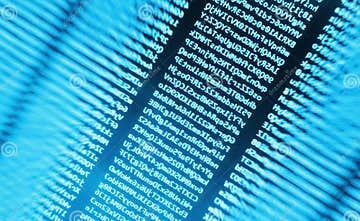 Coding Programming Source Code Screen. Colorful Abstract Data Display ...