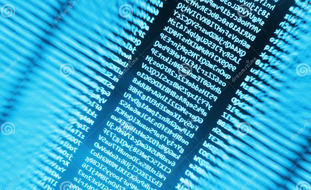 Coding Programming Source Code Screen. Colorful Abstract Data Display ...