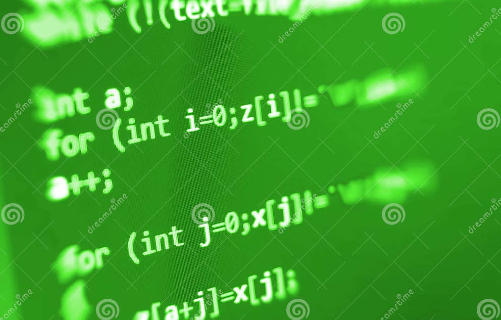 Coding Programming Source Code Screen Colorful Abstract Data Display 0100