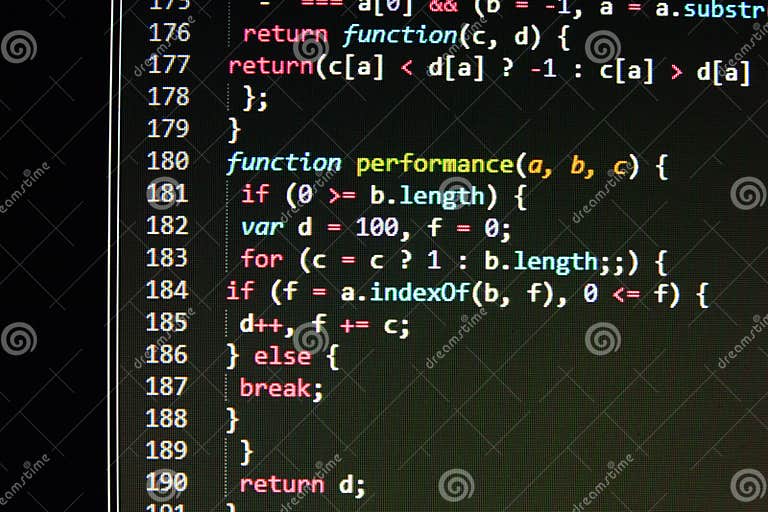 Coding Programming Source Code Screen Colorful Abstract Data Display 1274