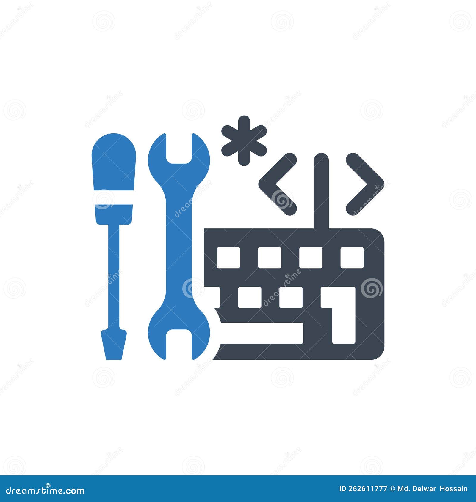 Coding rebuild icon stock vector. Illustration of tools - 262611777