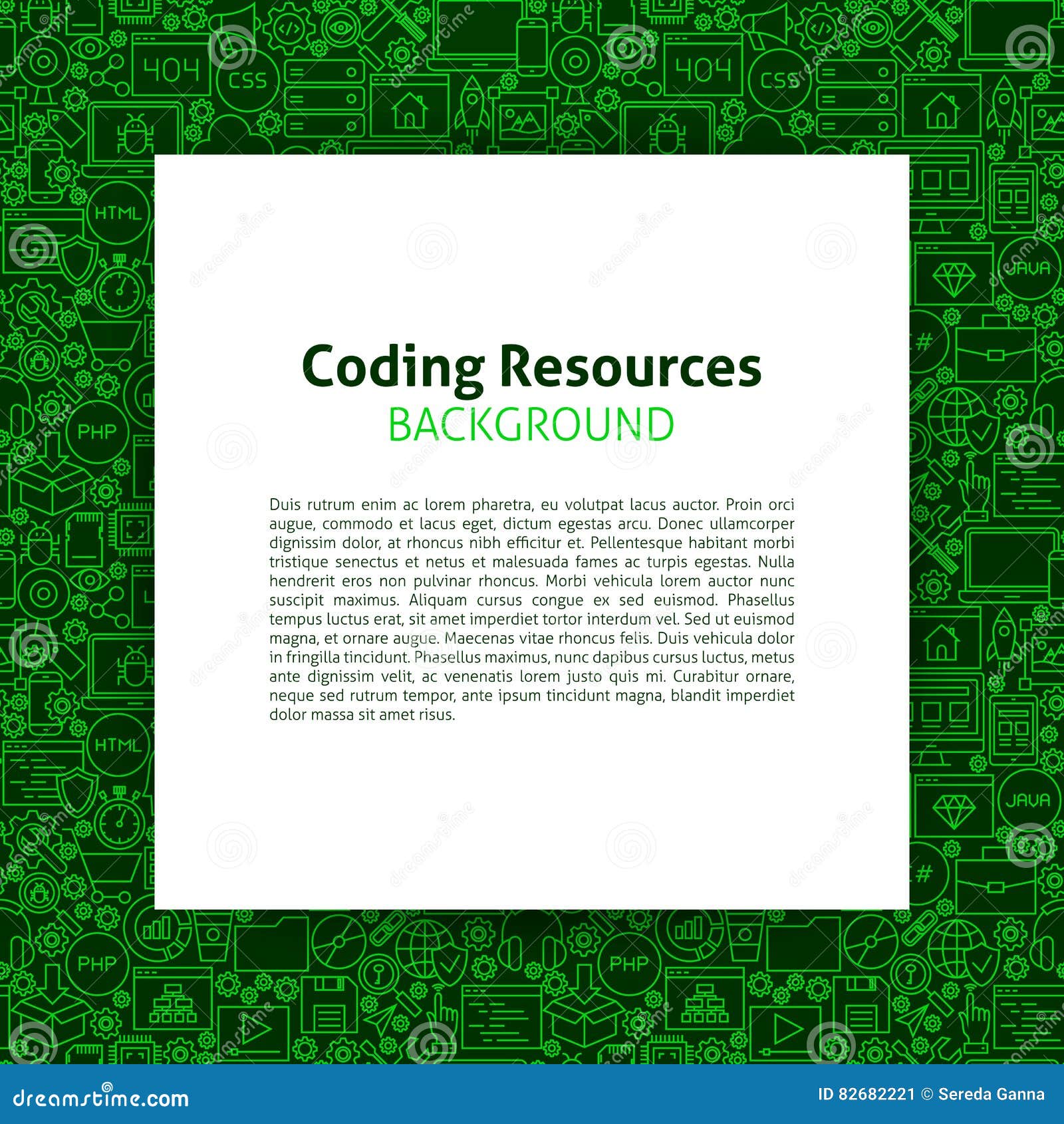 Coding Resources Paper Template Stock Vector - Illustration of business ...