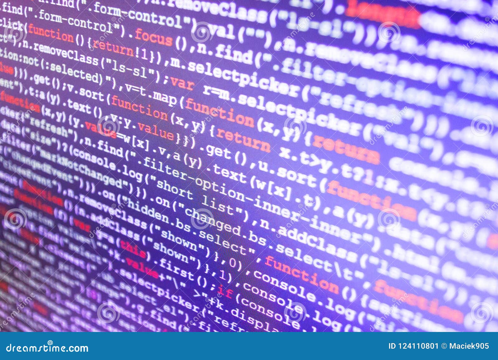 Coding Script Text On Screen Stock Image Image Of Download Coding 124110801