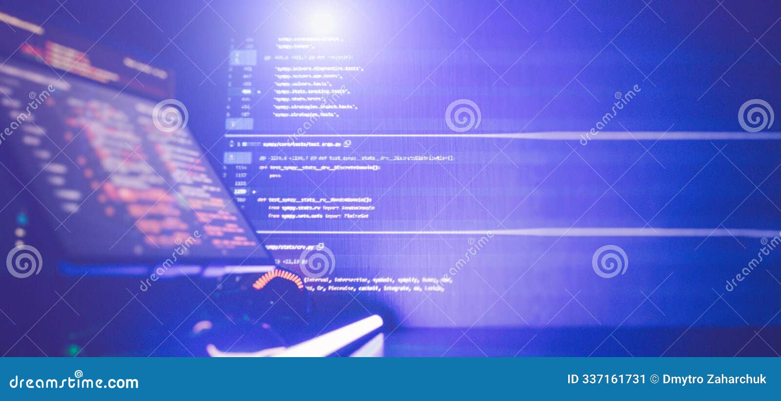 Coding Script Text On Screen Technology Industry Concept Development Of Programming And Coding