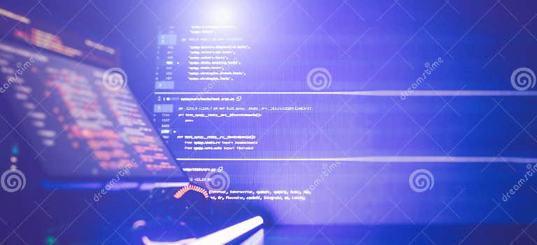 Coding Script Text On Screen Technology Industry Concept Development Of Programming And Coding 2541