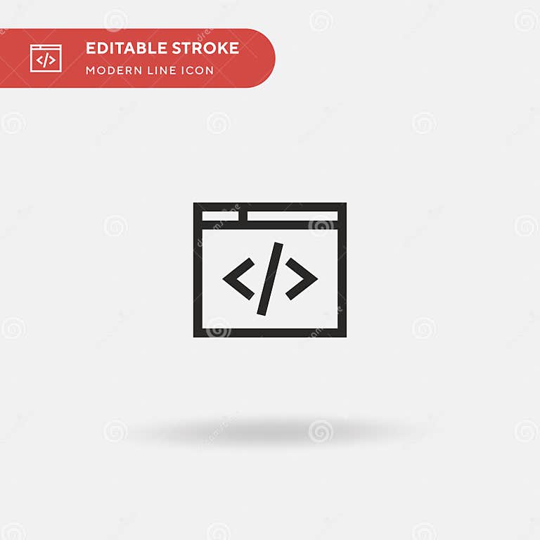 Coding Simple Vector Icon. Illustration Symbol Design Template for Web Mobile UI Element Stock ...