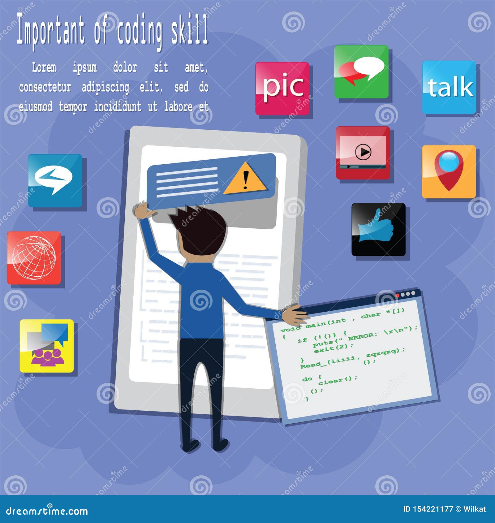 Coding Skill Concept,a Man Was Using the Coding for Solved the Problem ... Coding Skill Concept,a Man Was Using the Coding for Solved the Problem ...