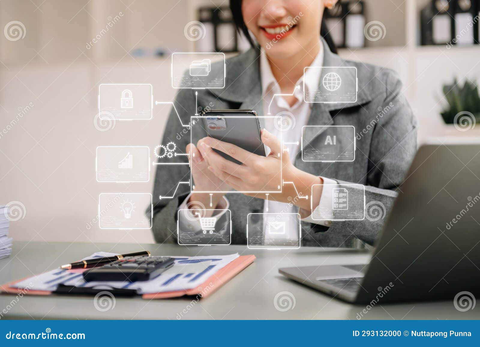Coding Software Developer Work With Augmented Reality Dashboard Computer Icons With Responsive
