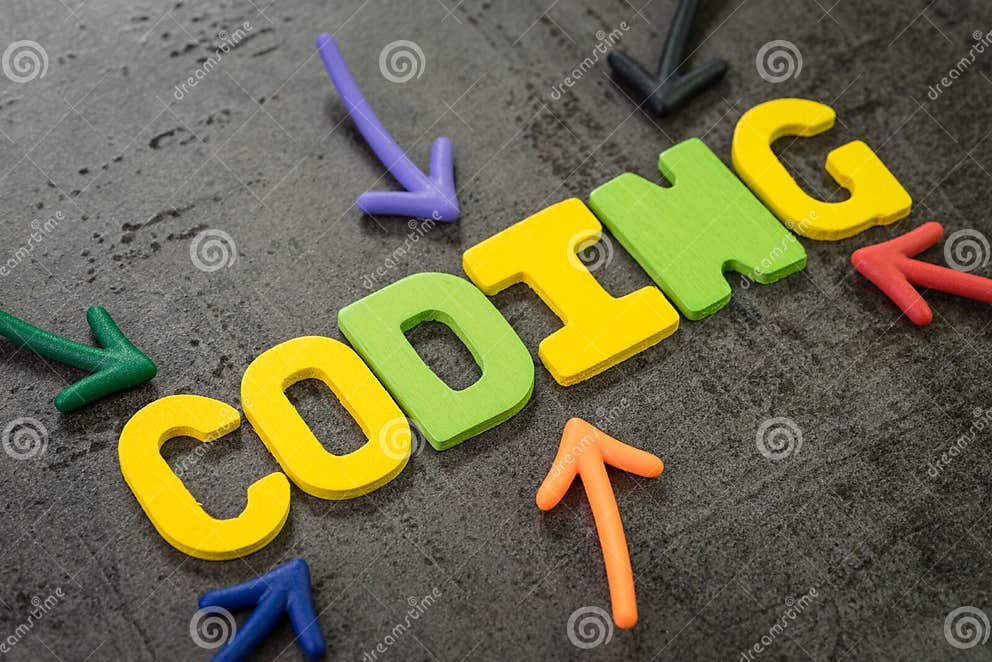 Coding for Software Development or Programming Concept, Multi Color ...