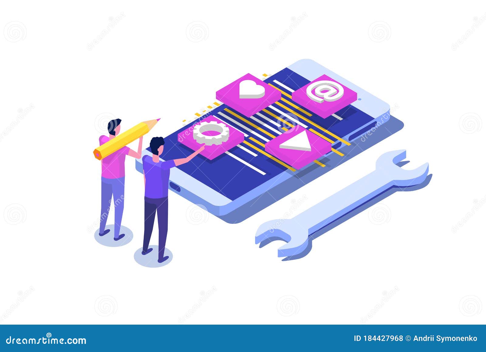 Coding Software Development Programming Isometric Concept Program 9319