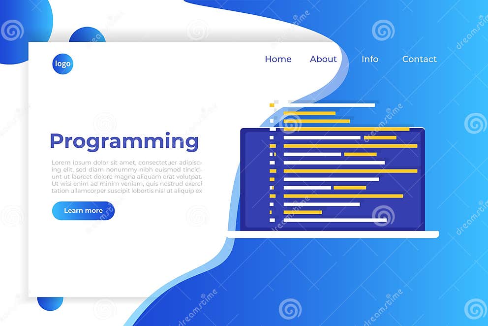 Coding, Software Development, Programming, Program Code on Screen, Big Data Processing ...