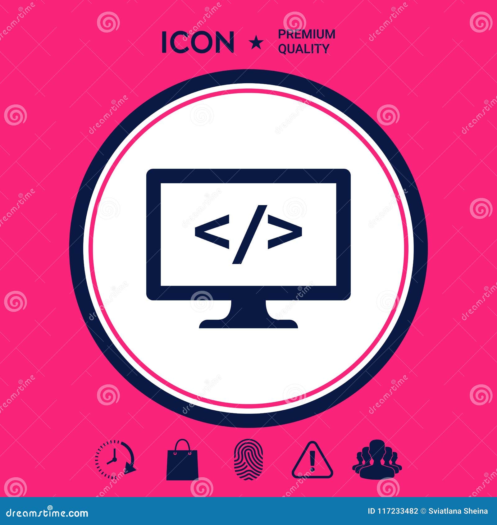 Coding symbol icon stock vector. Illustration of code - 117233482