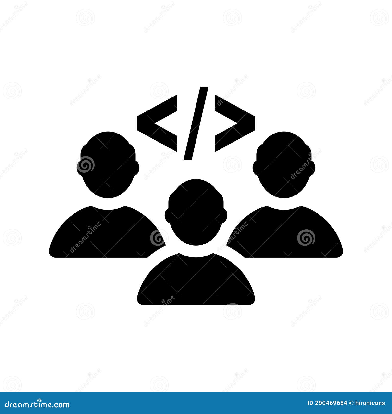 Coding Team icon stock illustration. Illustration of modern - 290469684