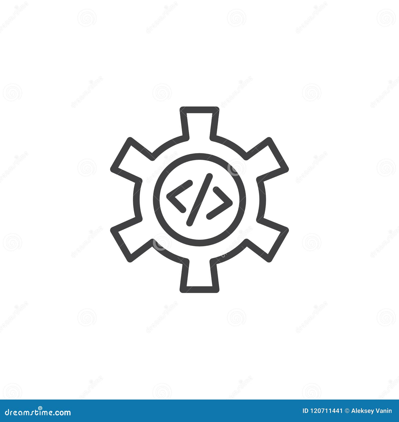 Coding and Technology Outline Icon Stock Vector - Illustration of ...
