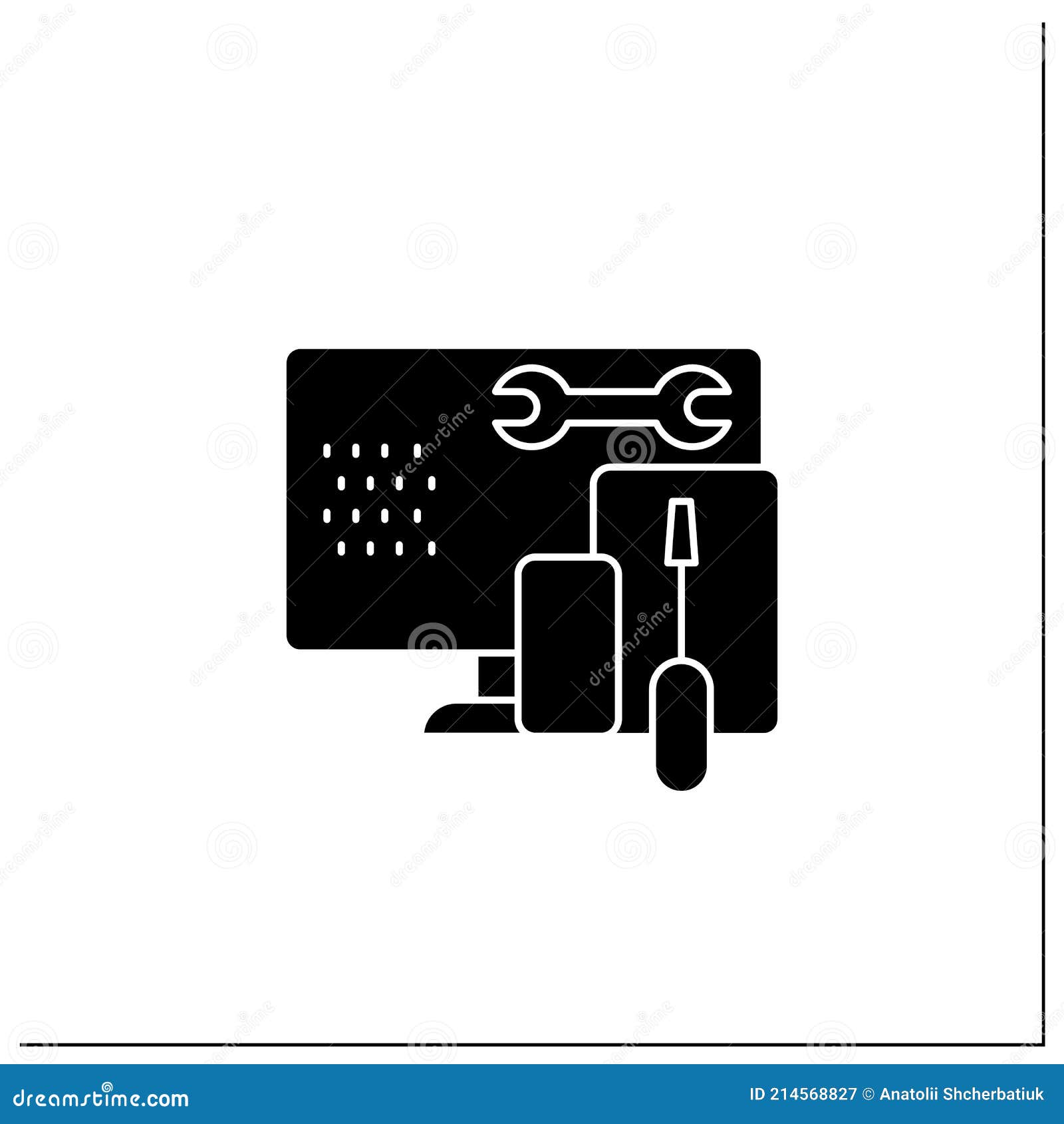 Coding toolkit glyph icon stock vector. Illustration of operation ...